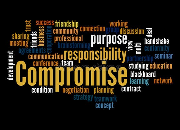 Word Cloud with COMPROMISE Concept Stock Illustration - Illustration of ...