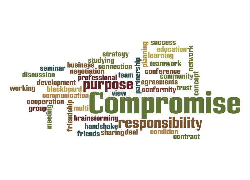 Word Cloud with COMPROMISE Concept Stock Illustration - Illustration of ...
