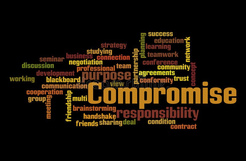Word Cloud with COMPROMISE Concept Stock Illustration - Illustration of ...