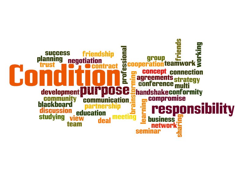 Word Cloud with CONDITION Concept Stock Illustration - Illustration of ...