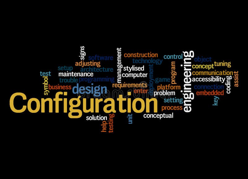Word Cloud with CONFIGURATION Concept Stock Illustration - Illustration ...