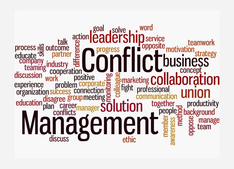 Word Cloud with CONFLICT MANAGEMENT Concept, Isolated on a White ... Word Cloud with CONFLICT MANAGEMENT Concept, Isolated on a White ...