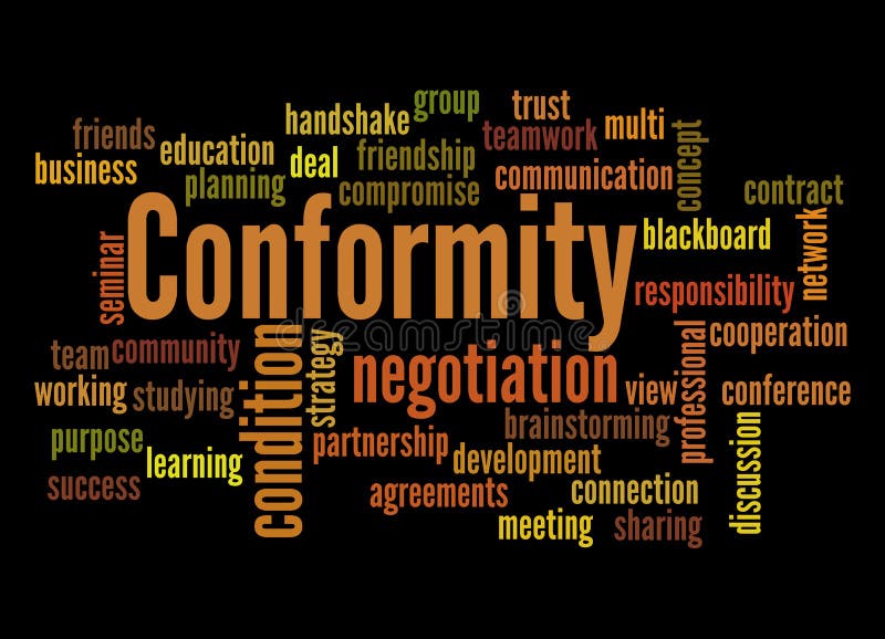 Word Cloud with CONFORMITY Concept Stock Photo - Image of condition ...