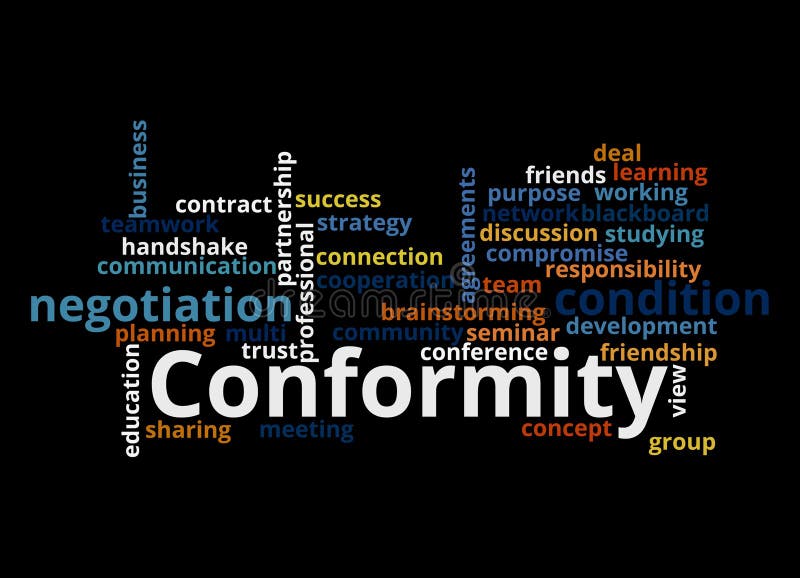 Word Cloud with CONFORMITY Concept Stock Photo - Image of partnership ...