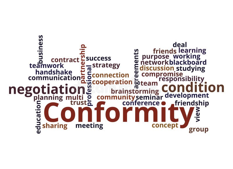 Word Cloud with CONFORMITY Concept Stock Photo - Image of brainstorming ...