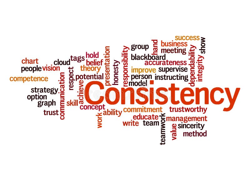 Word Cloud with CONSISTENCY Concept Stock Illustration - Illustration ...