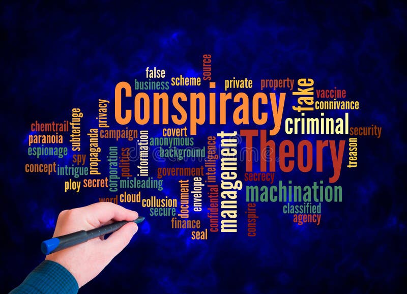 Word Cloud With Conspiracy Theory Concept Create With Text Only Stock