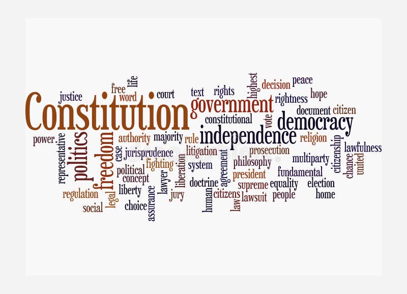 Word Cloud with CONSTITUTION Concept, Isolated on a White Background ...