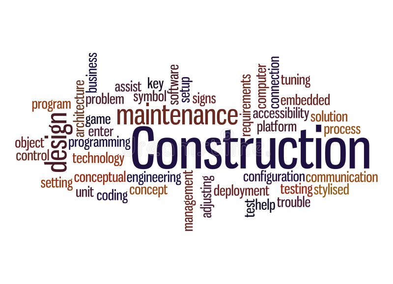 Word Cloud with CONSTRUCTION Concept Stock Image - Image of setting ...