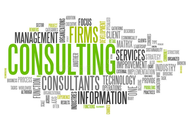 Word Cloud Consulting stock illustration. Illustration of keywords ...