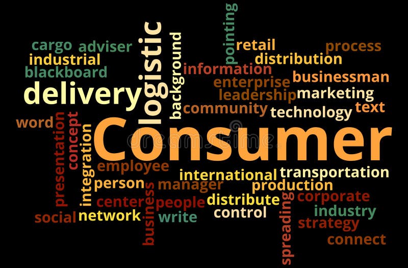 Word Cloud with CONSUMER Concept Stock Illustration - Illustration of ...