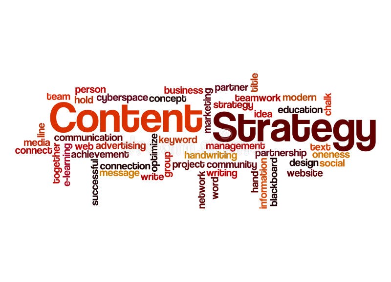 Word Cloud with CONTENT STRATEGY Concept Stock Illustration ...