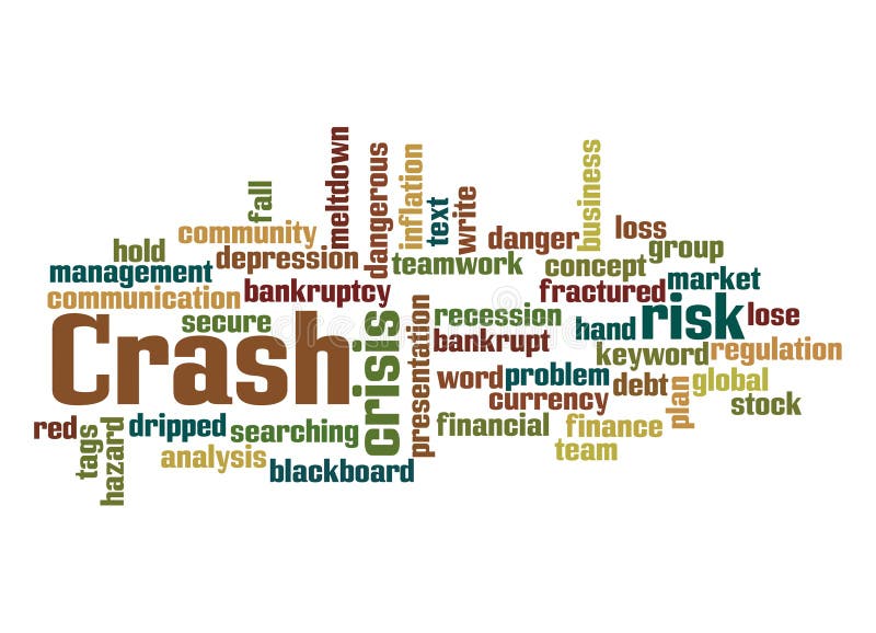 Word Cloud with CRASH Concept Stock Illustration - Illustration of ...