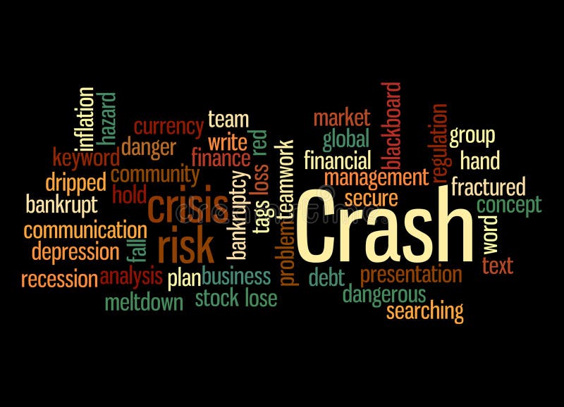 Word Cloud with CRASH Concept Stock Illustration - Illustration of hold ...