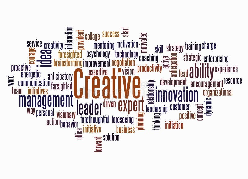Word Cloud with CREATIVE Concept Create with Text only Stock ...