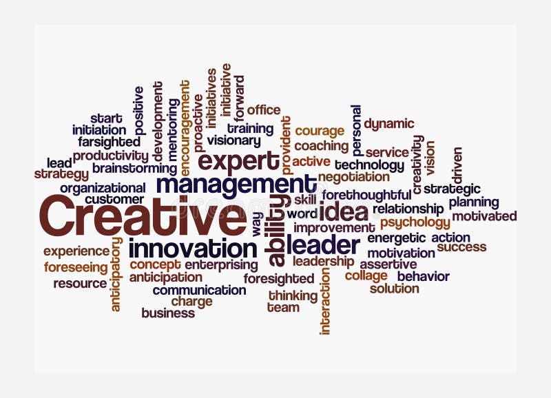 Word Cloud with CREATIVE Concept, Isolated on a White Background Stock ...