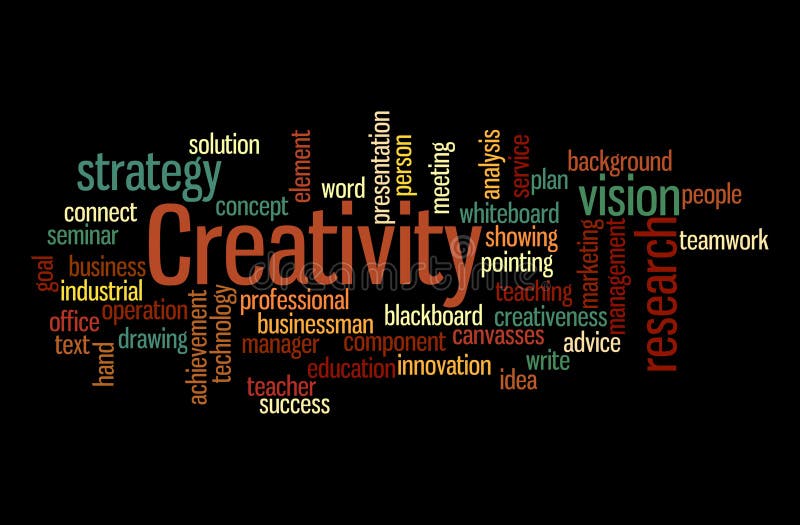 Word Cloud with CREATIVITY Concept Stock Illustration - Illustration of idea, drawing: 332680345