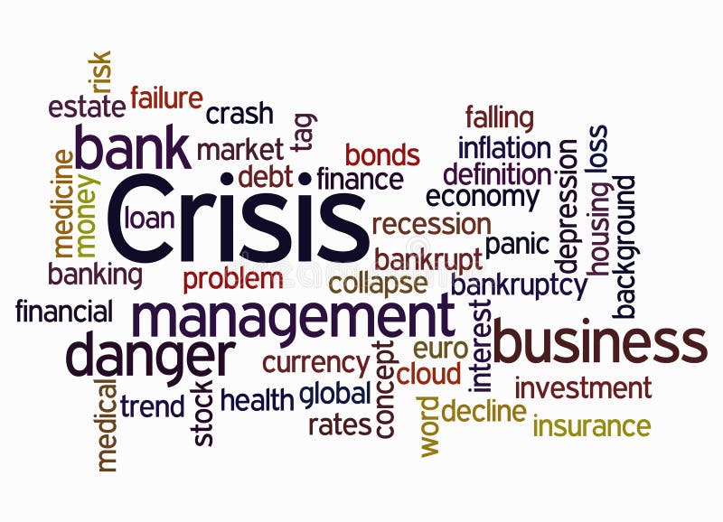 Word Cloud with CRISIS Concept, Isolated on a White Background Stock ...