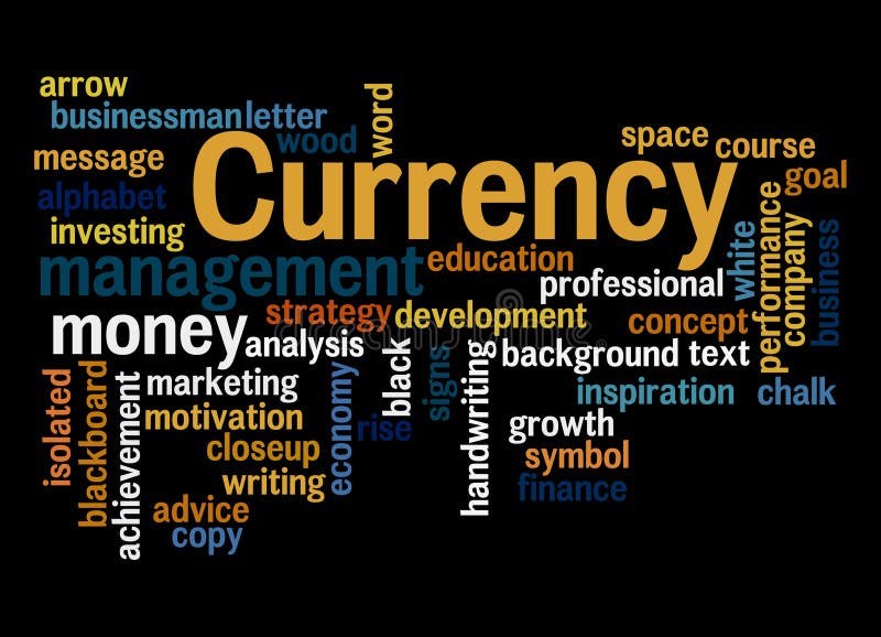 Word Cloud with CURRENCY Concept Stock Illustration - Illustration of ...