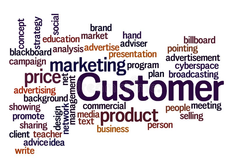 Word Cloud with CUSTOMER Concept Stock Illustration - Illustration of ...