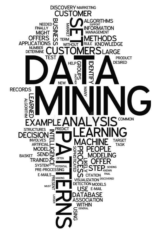 Word Cloud Data Mining stock illustration. Illustration of pattern ...