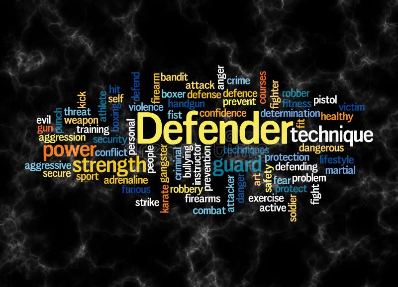 Word Cloud with DEFENDER Concept Create with Text only Stock ...