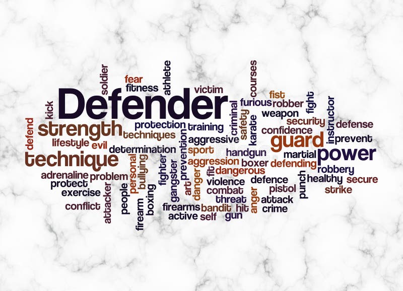 Word Cloud with DEFENDER Concept Create with Text only Stock ...