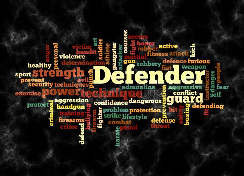 Word Cloud with DEFENDER Concept Create with Text only Stock ...