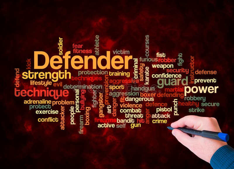 Word Cloud with DEFENDER Concept Create with Text only Stock Photo ...
