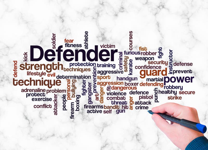 Word Cloud with DEFENDER Concept Create with Text only Stock Image ...