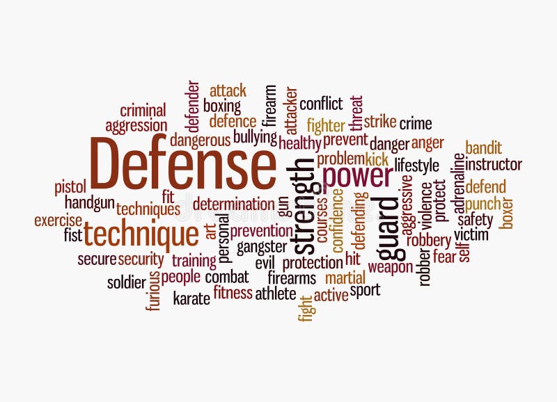 Word Cloud with DEFENSE Concept, Isolated on a White Background Stock ...