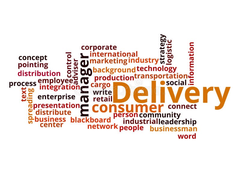 Word Cloud with DELIVERY Concept Stock Image - Image of network ...