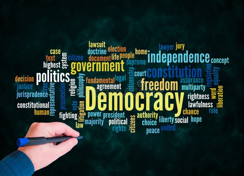 Word Cloud with DEMOCRACY Concept Create with Text only Stock Photo ...
