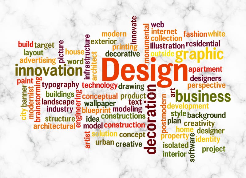 Word Cloud with DESIGN Concept Create with Text only Stock Illustration ...