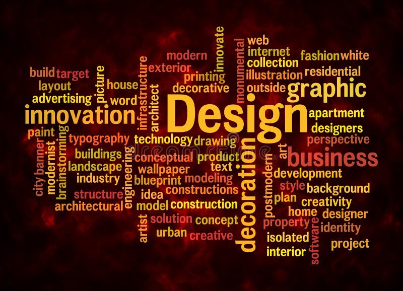 Word Cloud with DESIGN Concept Create with Text only Stock Illustration ...