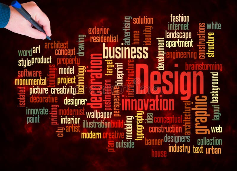 Word Cloud with DESIGN Concept Create with Text only Stock Illustration ...