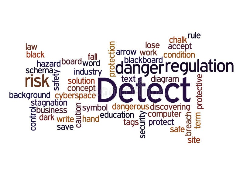 Word Cloud with DETECT Concept Stock Photo - Image of computer ...