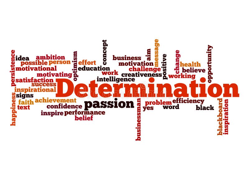 Word Cloud with DETERMINATION Concept Stock Illustration - Illustration ...