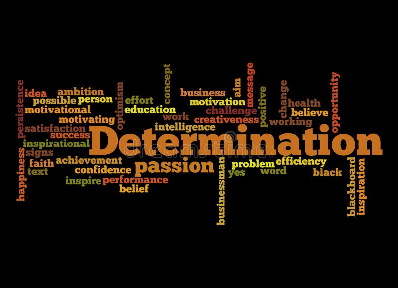 Word Cloud with DETERMINATION Concept Stock Illustration - Illustration ...