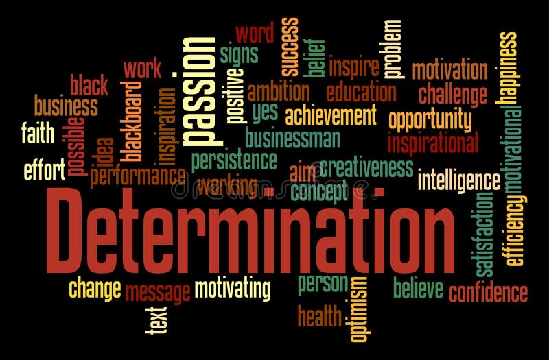 Word Cloud with DETERMINATION Concept Stock Illustration - Illustration ...
