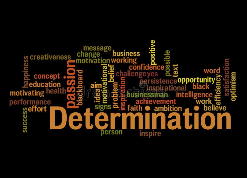 Word Cloud with DETERMINATION Concept Stock Illustration - Illustration ...