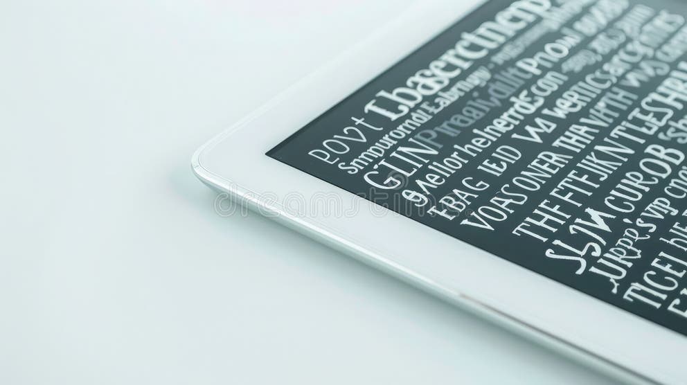 Word Cloud of Digital Ethics Displayed on a Tablet Surrounded by ...