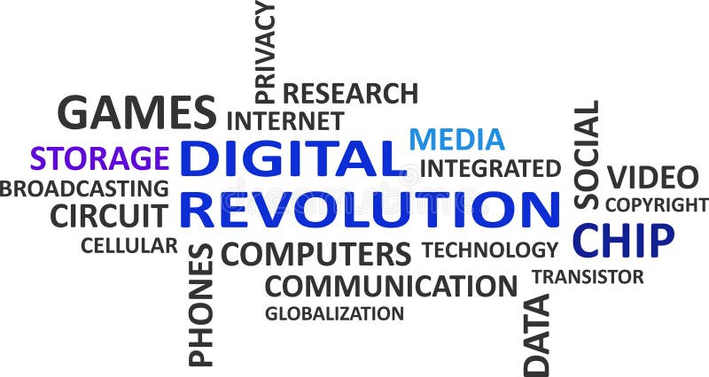 Word Cloud - Digital Revolution Stock Illustration - Illustration of ...