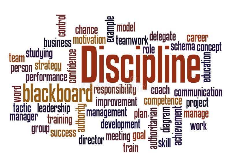Word Cloud with DISCIPLINE Concept Stock Photo - Image of education ...