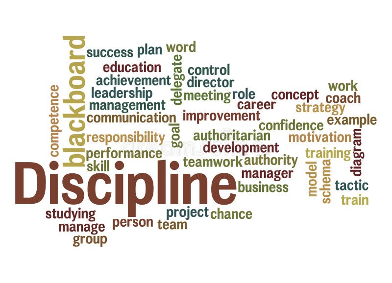 Word Cloud with DISCIPLINE Concept Stock Image - Image of work ...