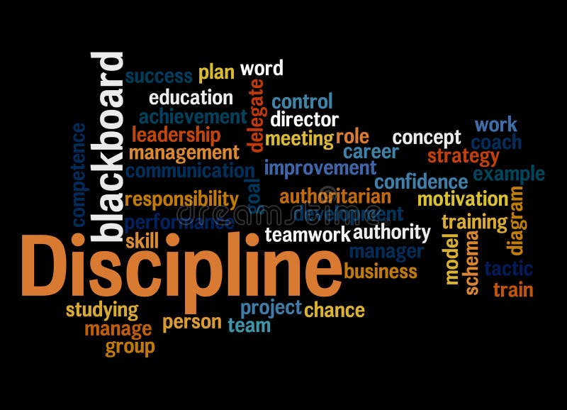 Word Cloud with DISCIPLINE Concept Stock Illustration - Illustration of ...