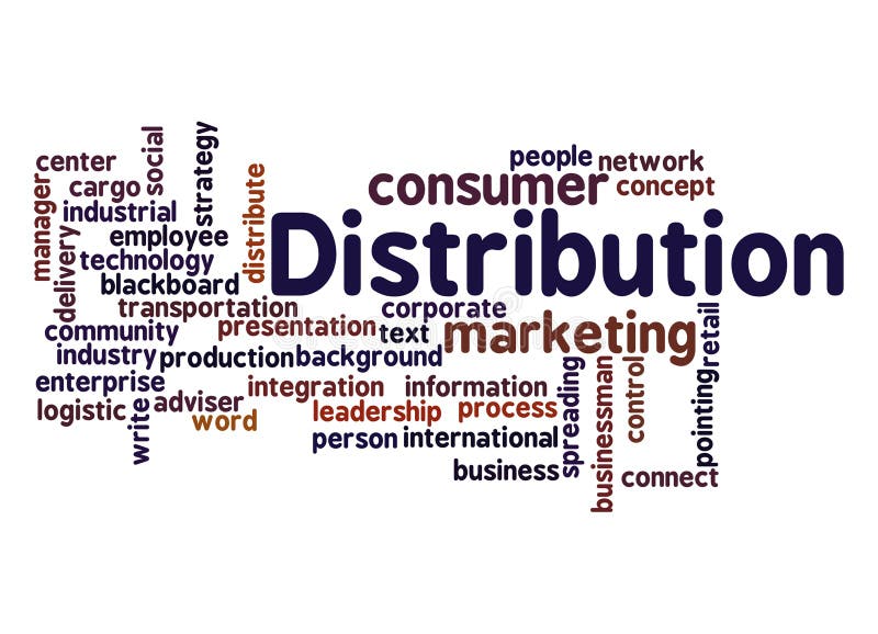 Word Cloud with DISTRIBUTION Concept Stock Illustration - Illustration ...