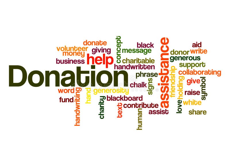 Word Cloud with DONATION Concept Stock Illustration - Illustration of ...