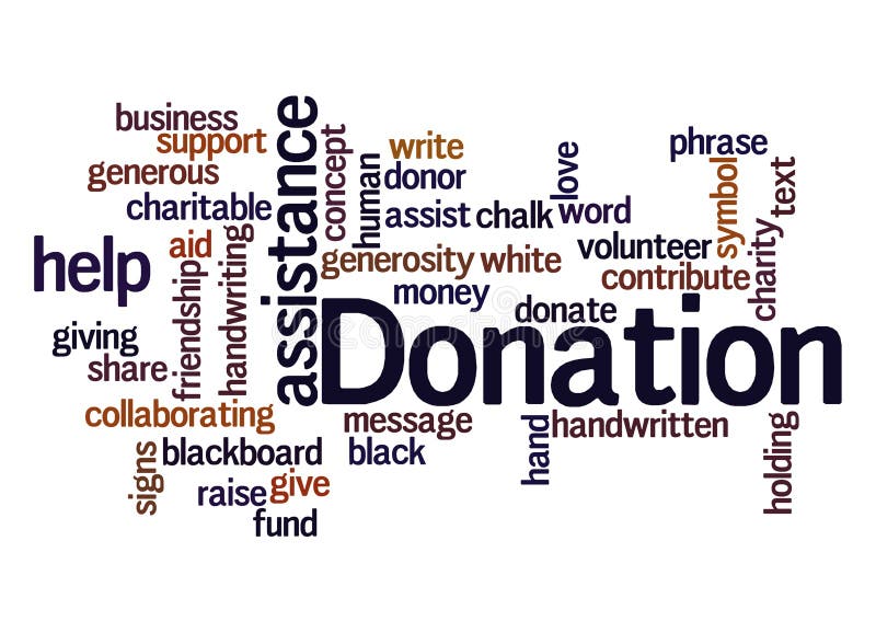 Word Cloud with DONATION Concept Stock Photo - Image of blackboard ...