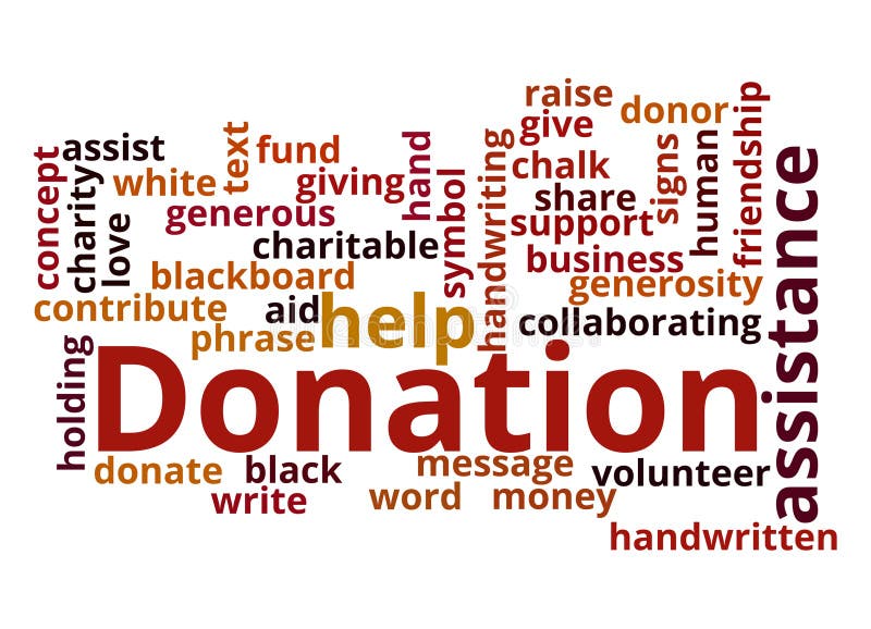 Word Cloud with DONATION Concept Stock Image - Image of fund ...